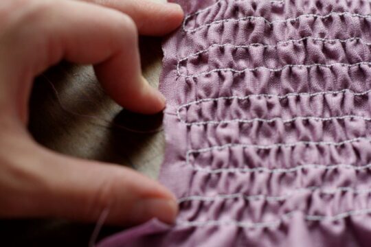 How to shirr fabric with a sewing machine - Shoebox On A Hill
